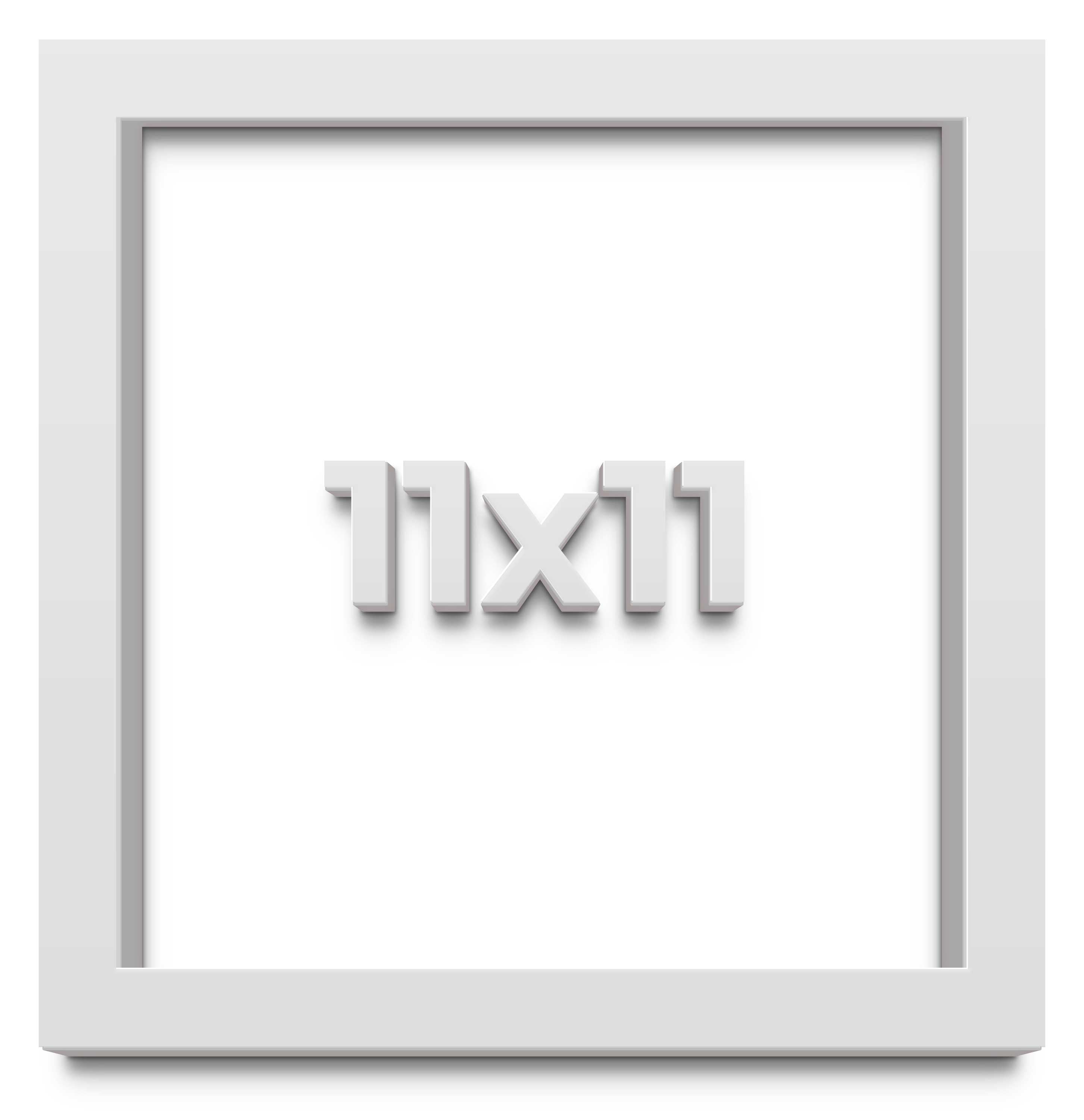 11x11 Shadow Box High Gloss White Display Frame | 1.625 Inches Deep | 1 ...