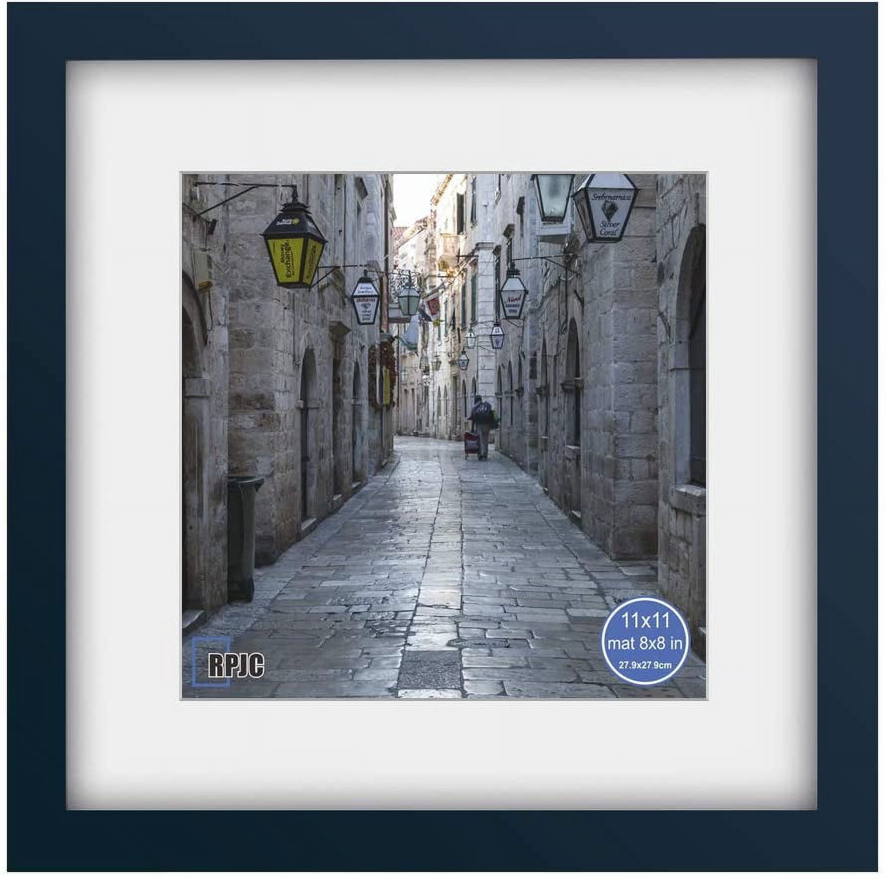 11x11 inch Picture Frame Made of Solid Wood and High Definition Glass Display Pictures 8x8 with ...