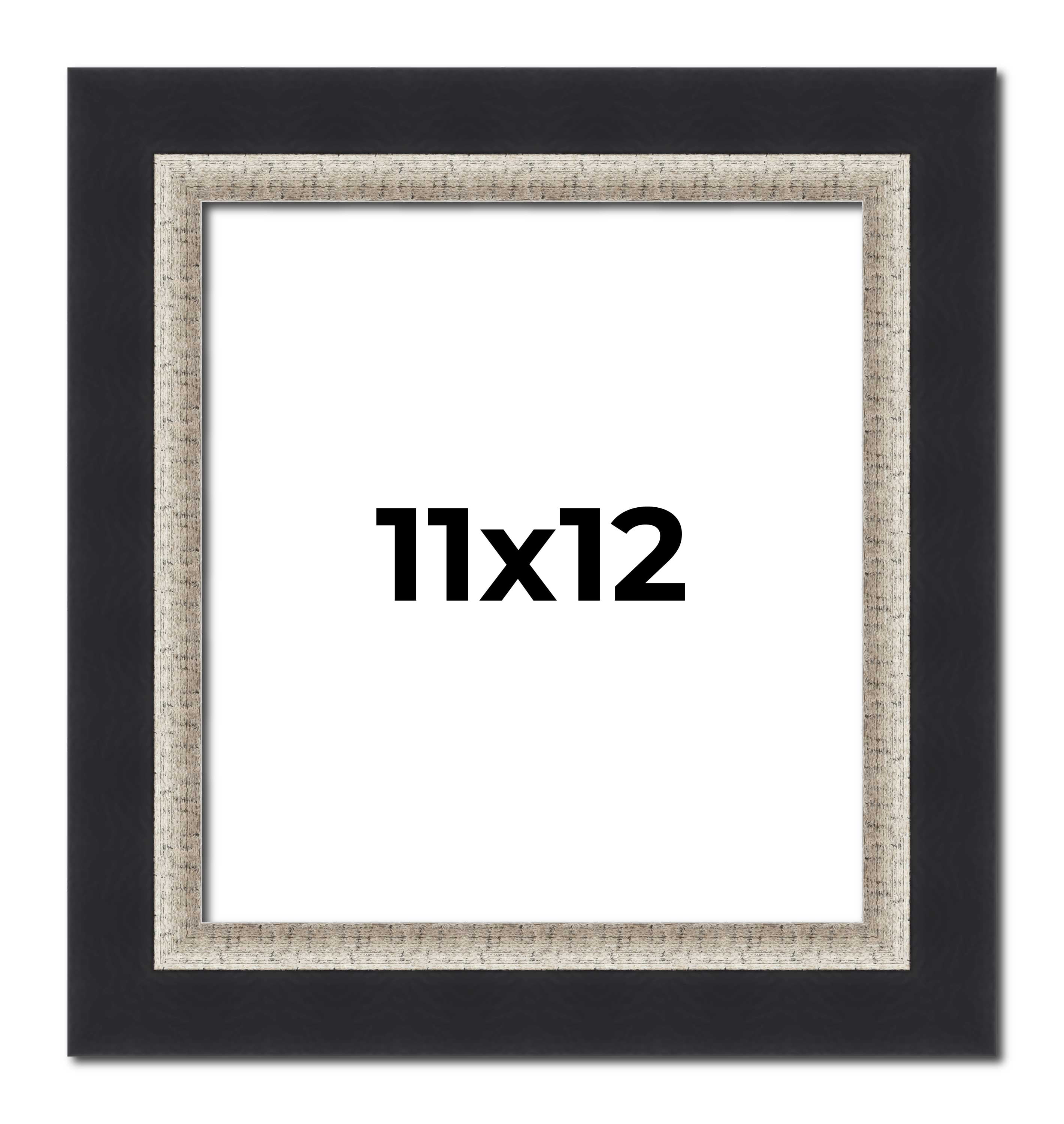 11x12 Frame Black Real Wood Picture Frame Width 2.25 Inches | Interior ...