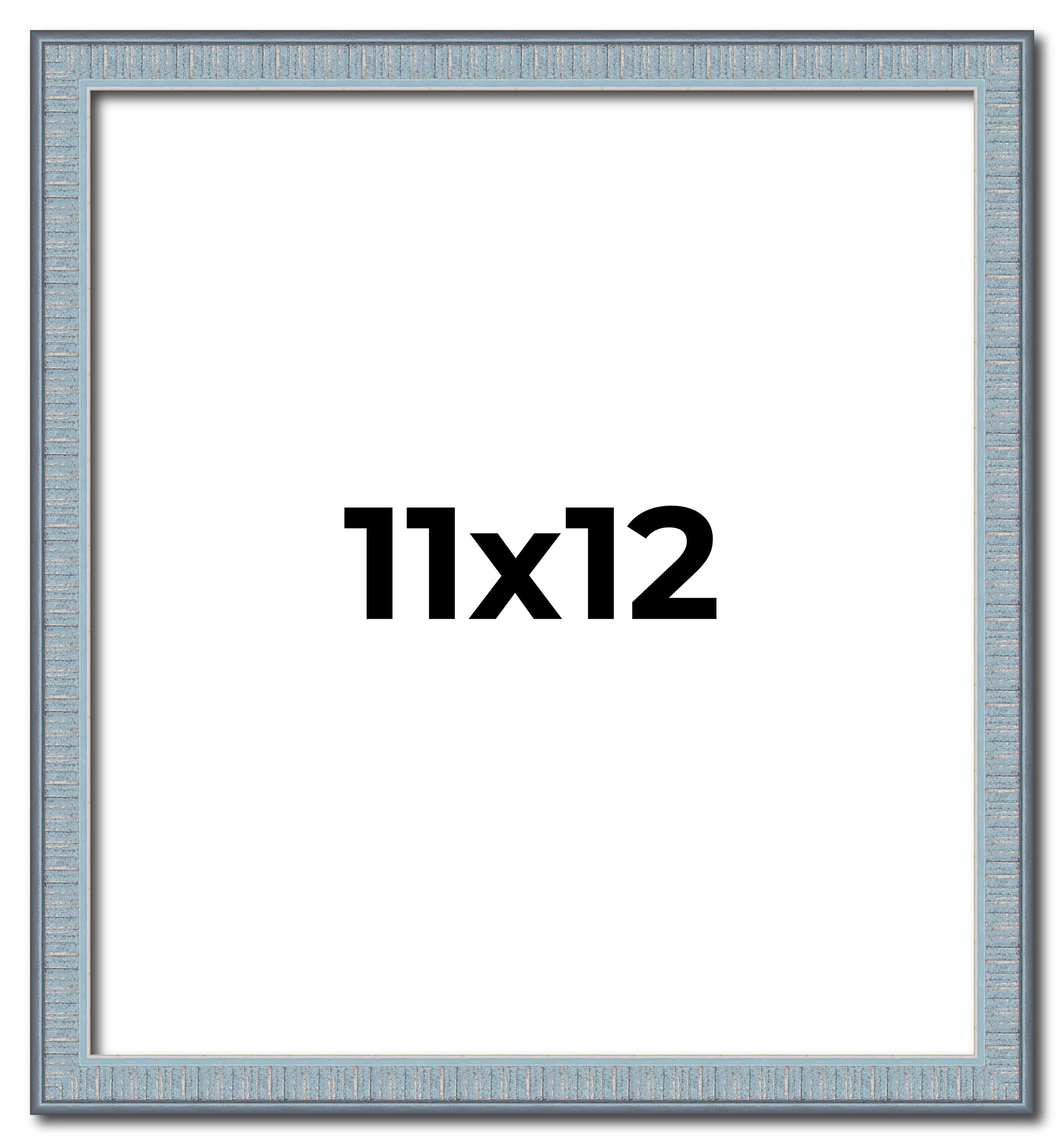 11x12 Frame Blue Scuffed Farm Board Solid Wood Picture Frame Width 0.75 ...