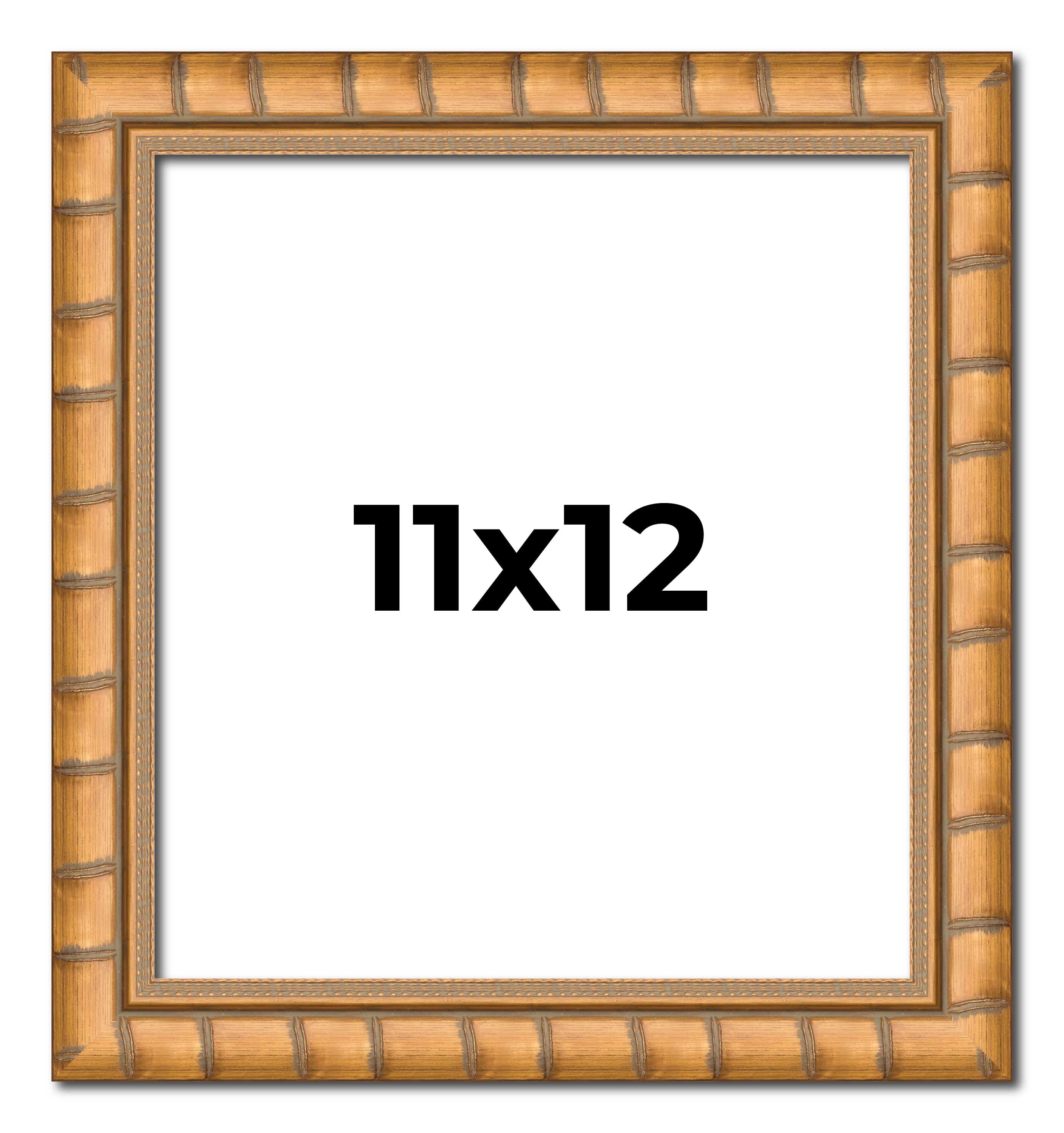11x12 Frame Gold Real Wood Picture Frame Width 1.5 inches | Interior ...