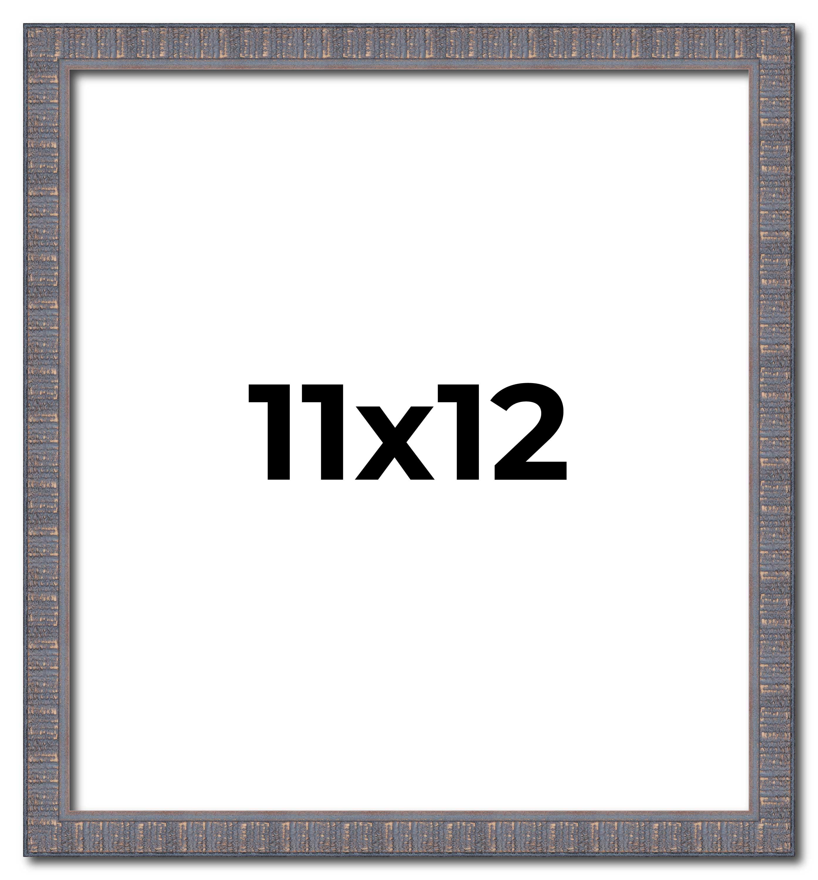 11x12 Frame Slate Blue Distressed Rustic Solid Wood Picture Frame | 0. ...