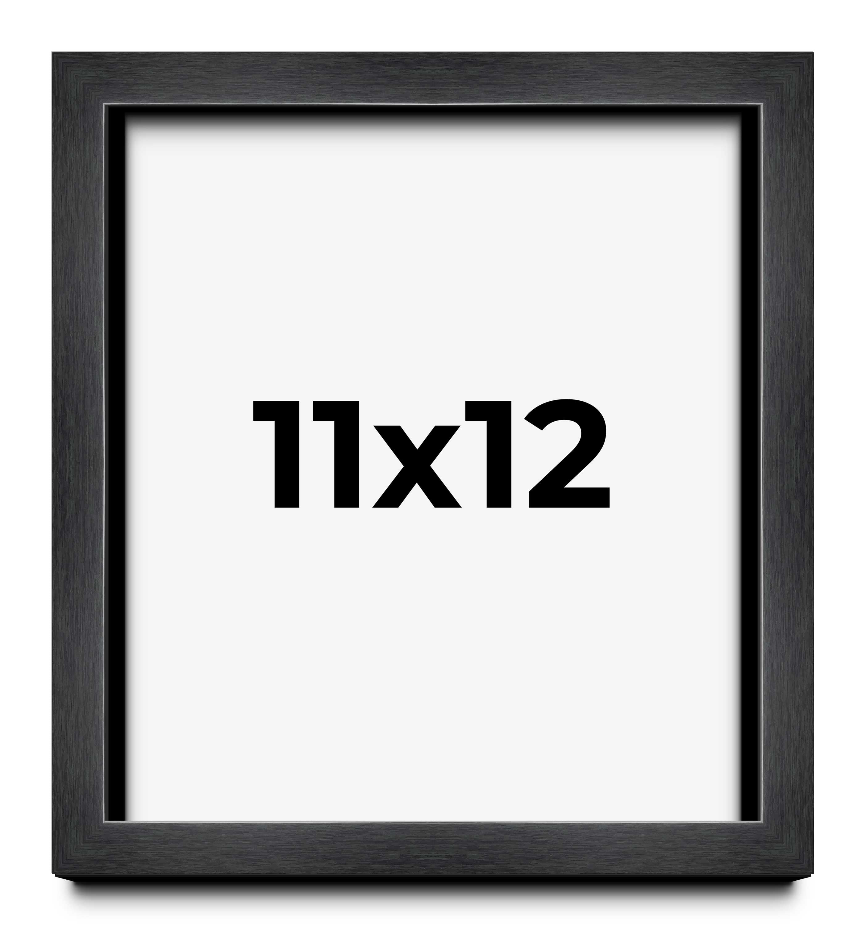 11x12 Shadow Box Frame Grey Charcoal Black | 0.875 Inches Deep | Solid ...