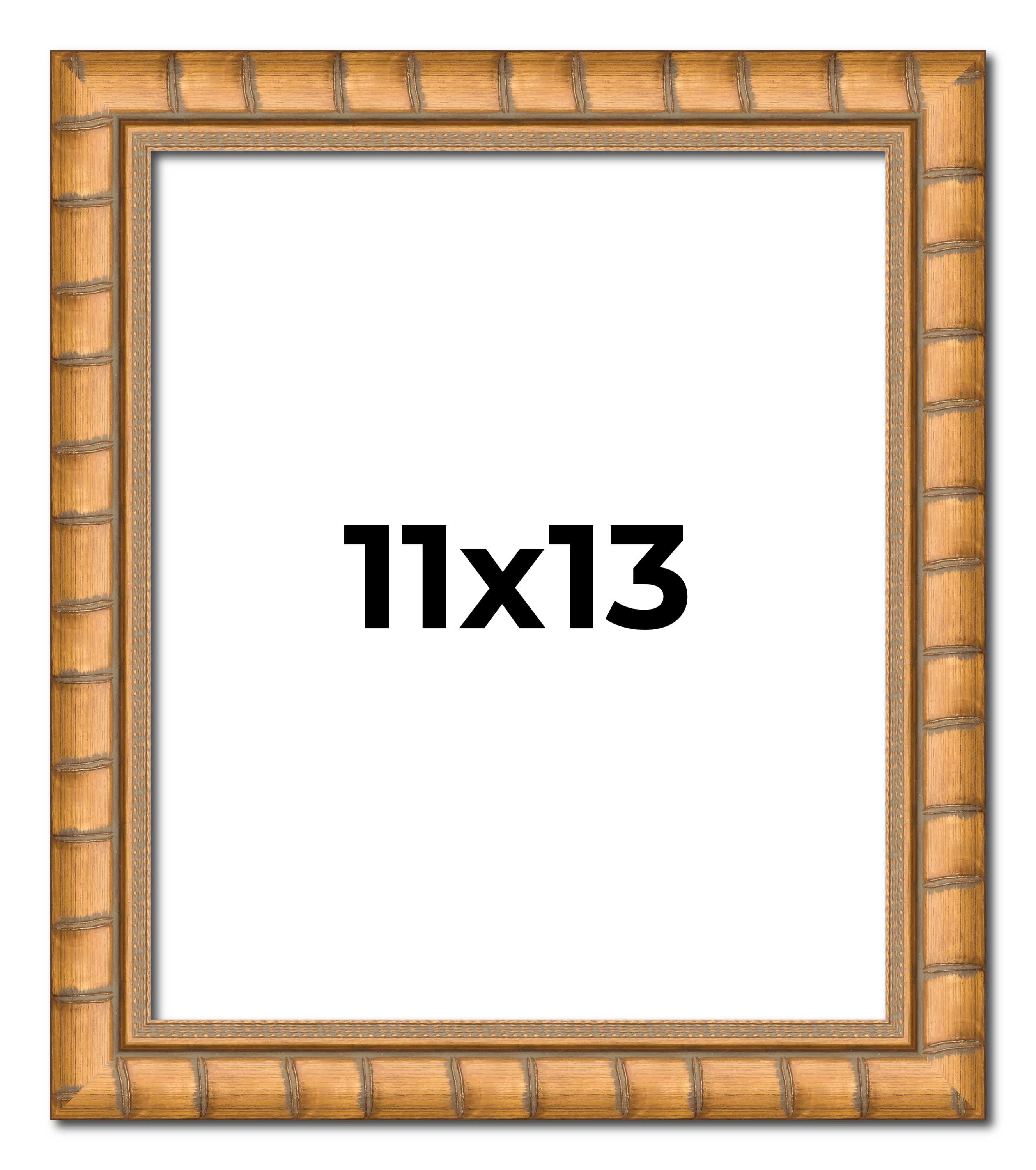 11x13 Frame Gold Real Wood Picture Frame Width 1.5 inches | Interior ...