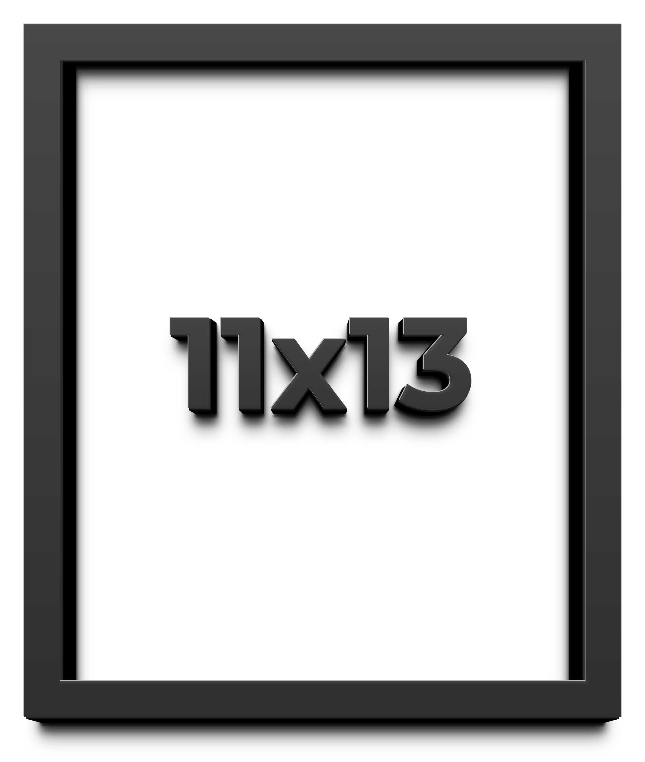 11x13 Shadow Box Frame Black | 1 inches Deep Real Wood Contemporary ...