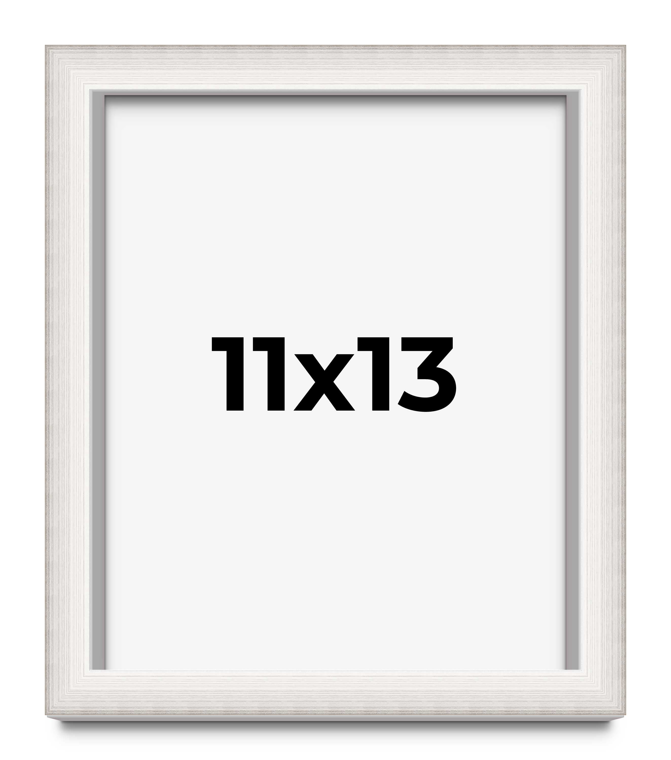 11x13 Shadow Box Silver Brushed Striped Display Frame | 1.625 Inches ...