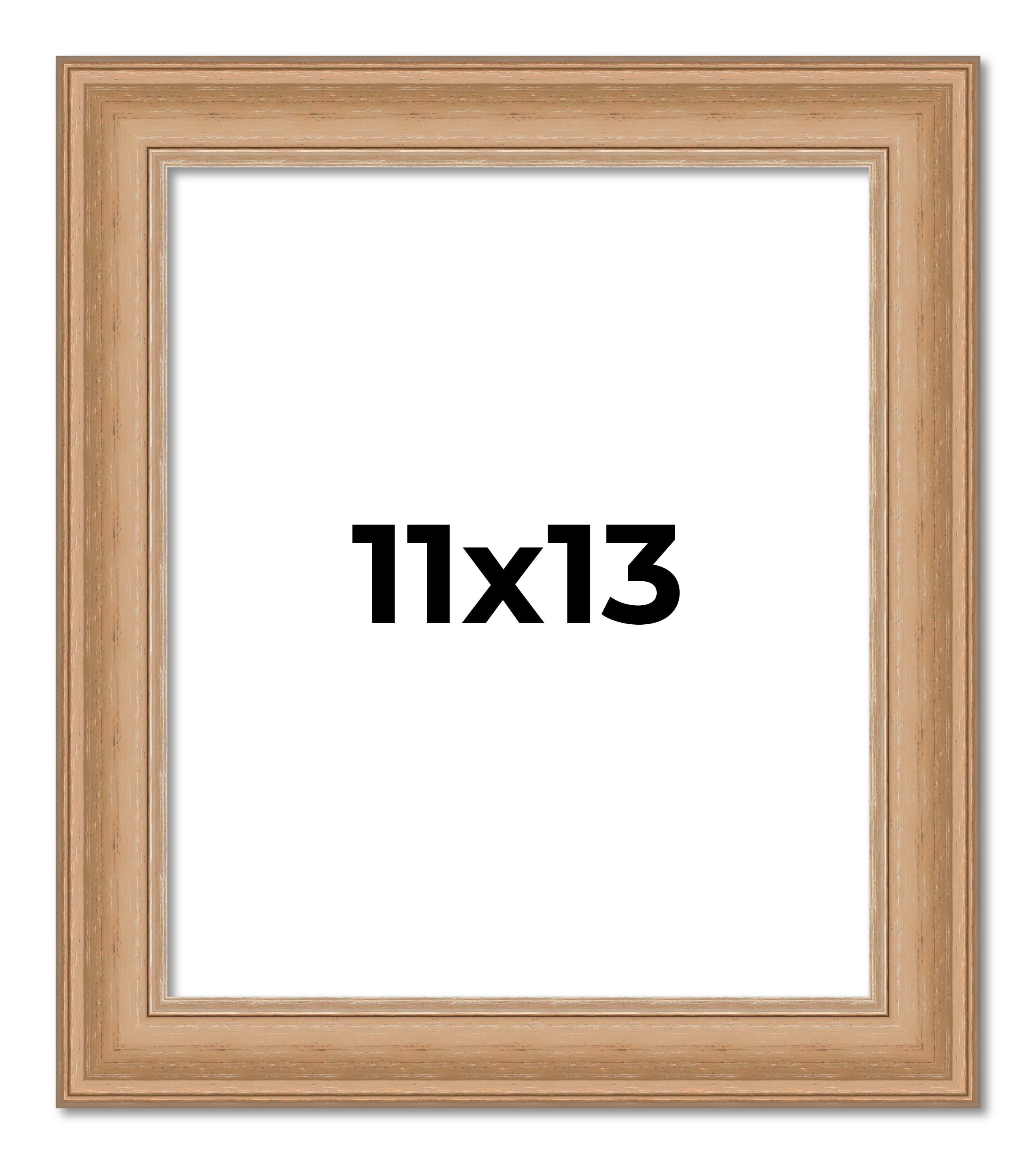 11x13 Weathered Yellow Picture Frame - UV Acrylic, Foam Board Backing ...