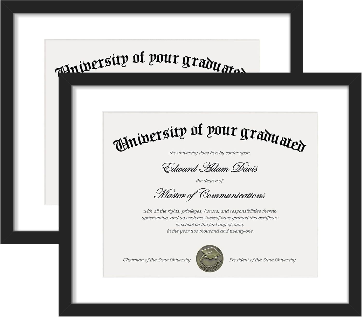 11x14 Certificate Frame Lightweight & Shatter-Resistant 2p - Walmart.com