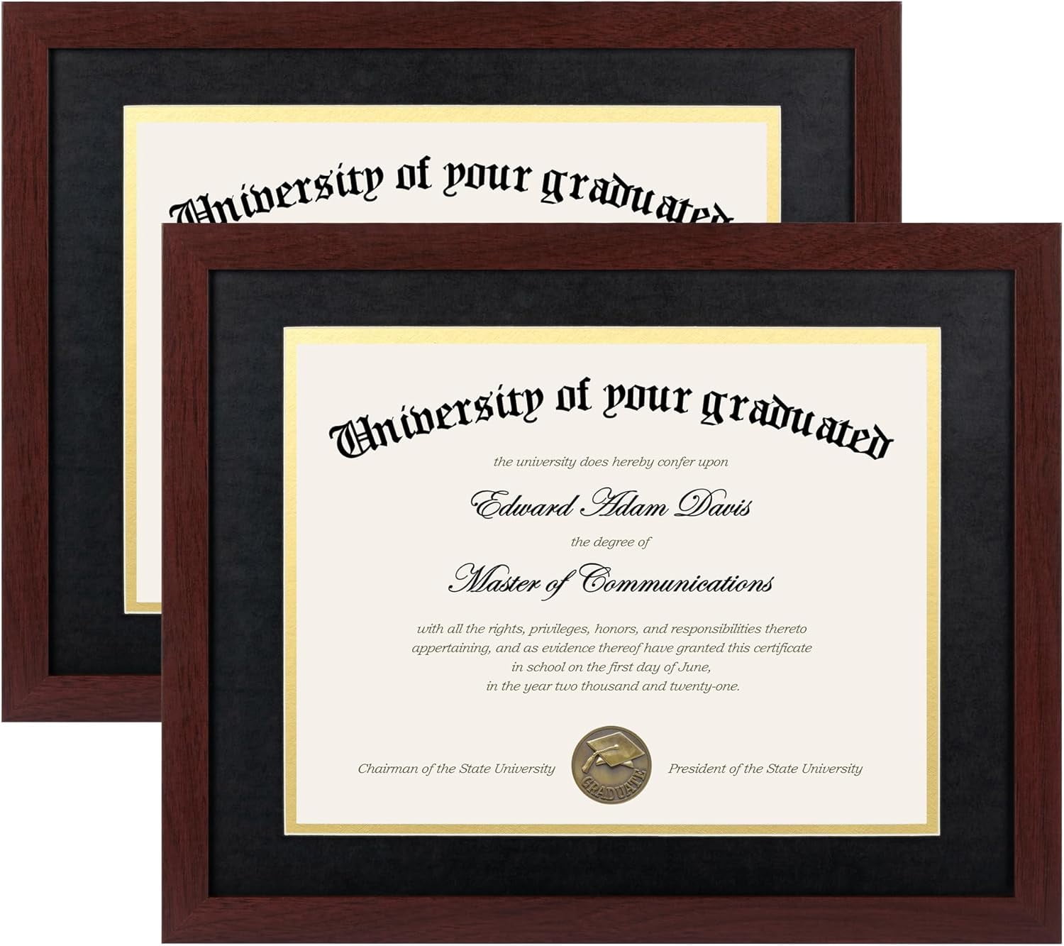 11x14 Diploma Frame Certificate Degree Document Frame with High Definition Glass, 8.5 x 11 with ...