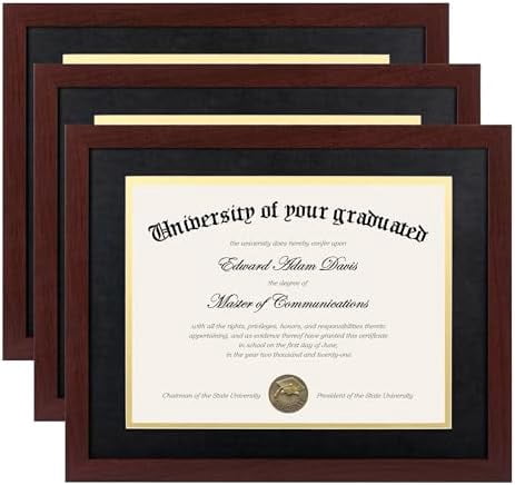 11x14 Diploma Frame Certificate Degree Document Frame with High ...