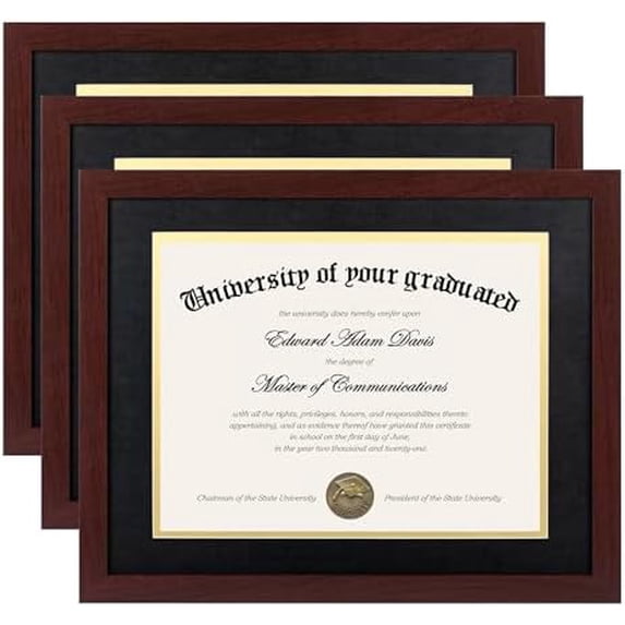 11x14 Diploma Frame Certificate Degree Document Frame with High ...