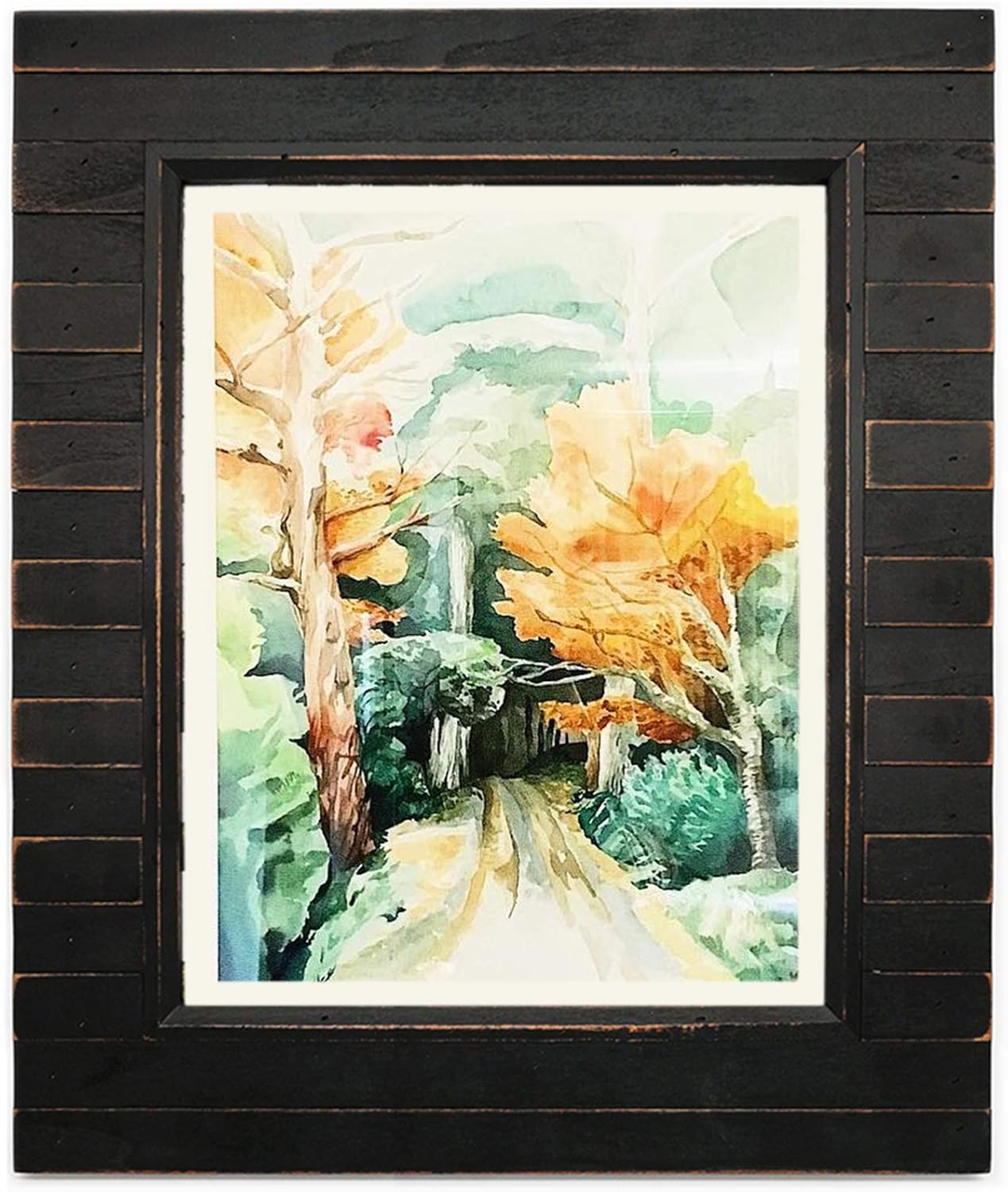 11x14 Distressed Black Picture Frames, Timbermount Rustic Photo Frame ...