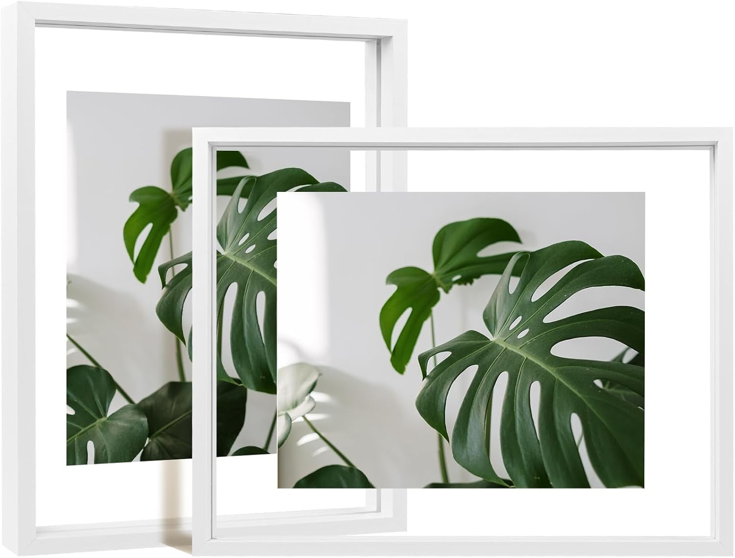 11x14 Floating Frames Set of 2, Double Plexiglass Picture Frame, Made ...