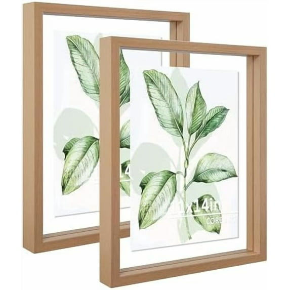 11x14 Floating Picture Frame Set of 2,Double Plexglass Floating Frame ...