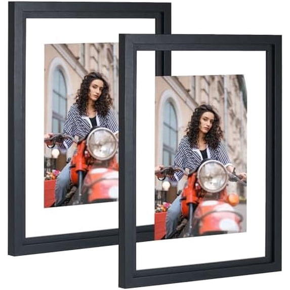 11x14 Floating Picture Frames Set of 2, Double HD Plexiglass Floating ...