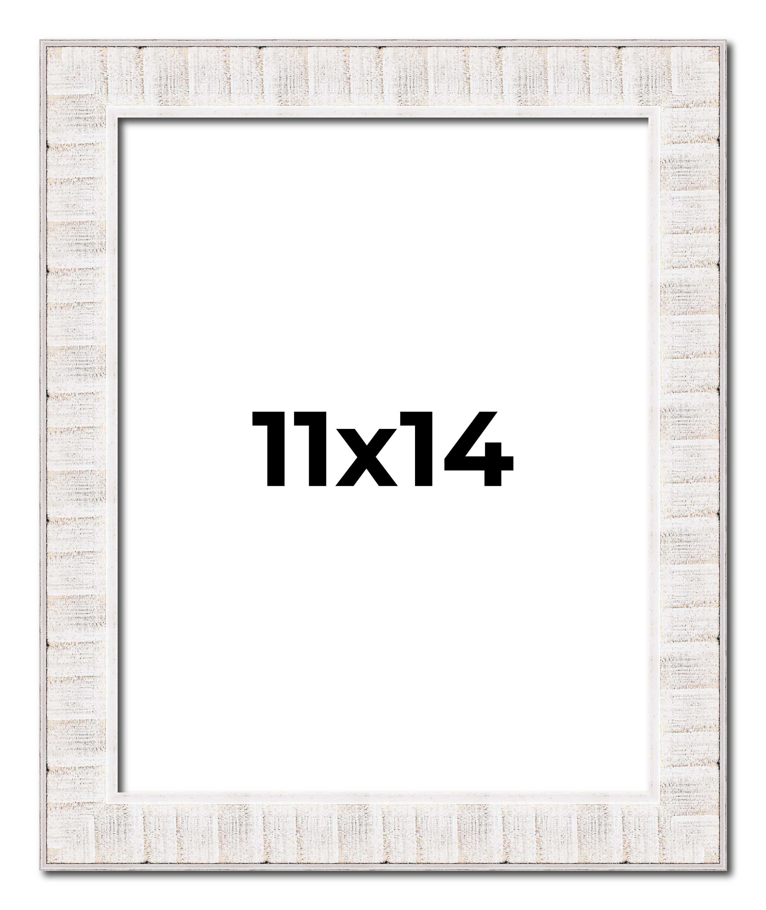 11x14 Frame White Sonoma Rustic Wood Picture Frame | 1.5 Inch Moulding ...