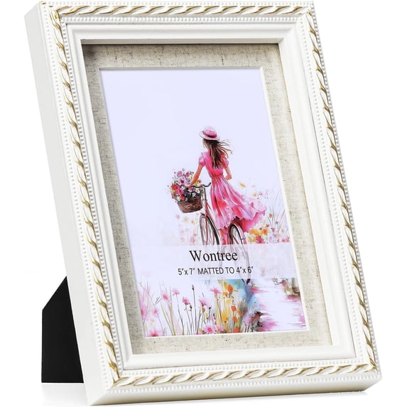 11x14 Gold Picture Frame, Unique Rope Edging, Solid Wood with Real ...