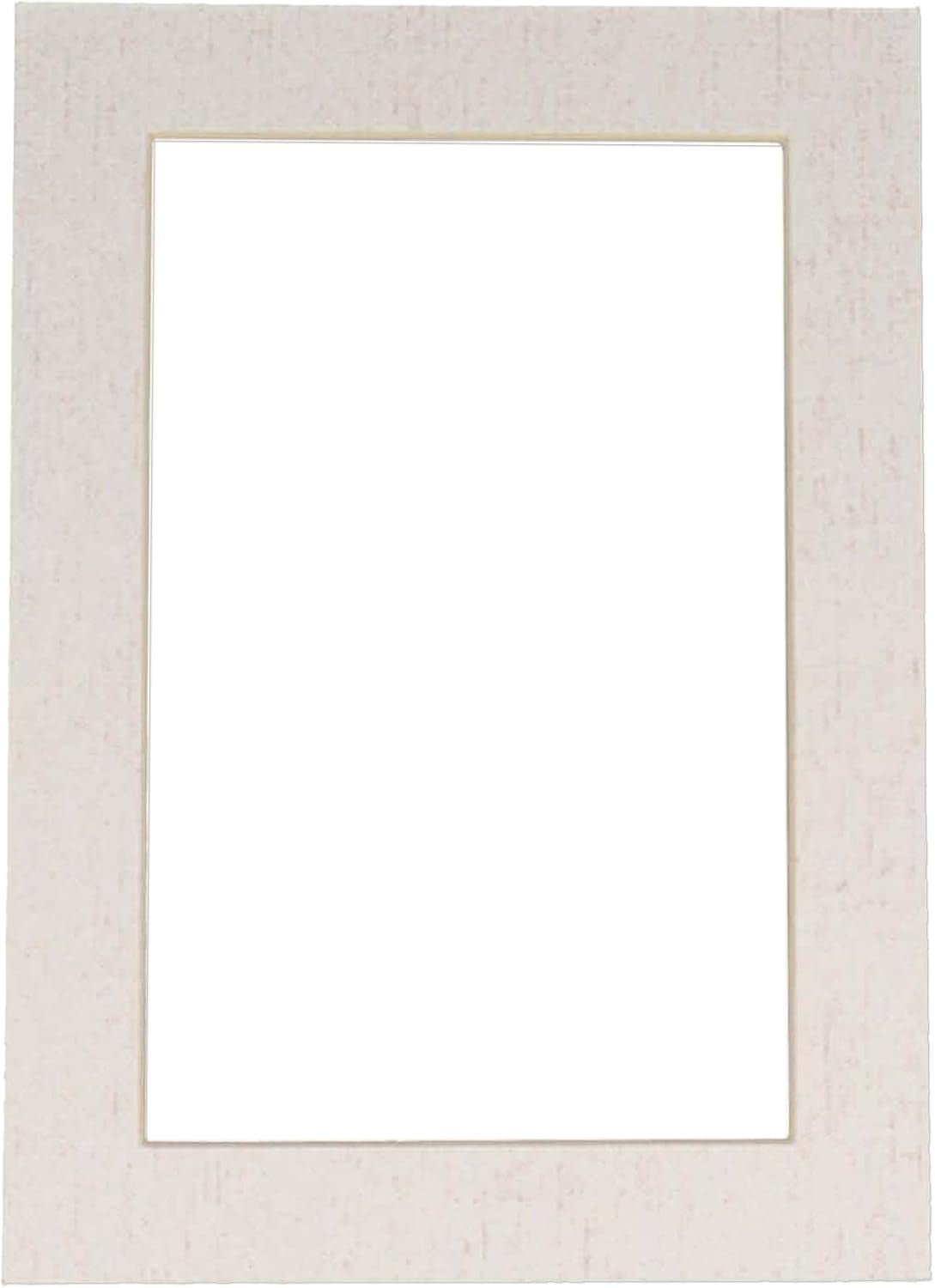 11x14 Mat Bevel Cut for 9x12 Photos - Acid Free White Linen Canvas ...