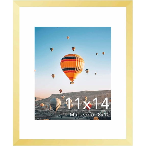 11x14 Picture Frame with 8x10 Mat, Display Photo 8x10 with Mat or 11 x ...