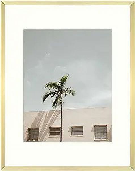 11x14 Picture Frame Gold Aluminum (Shiny Brushed) Display Pictures 8x10 ...