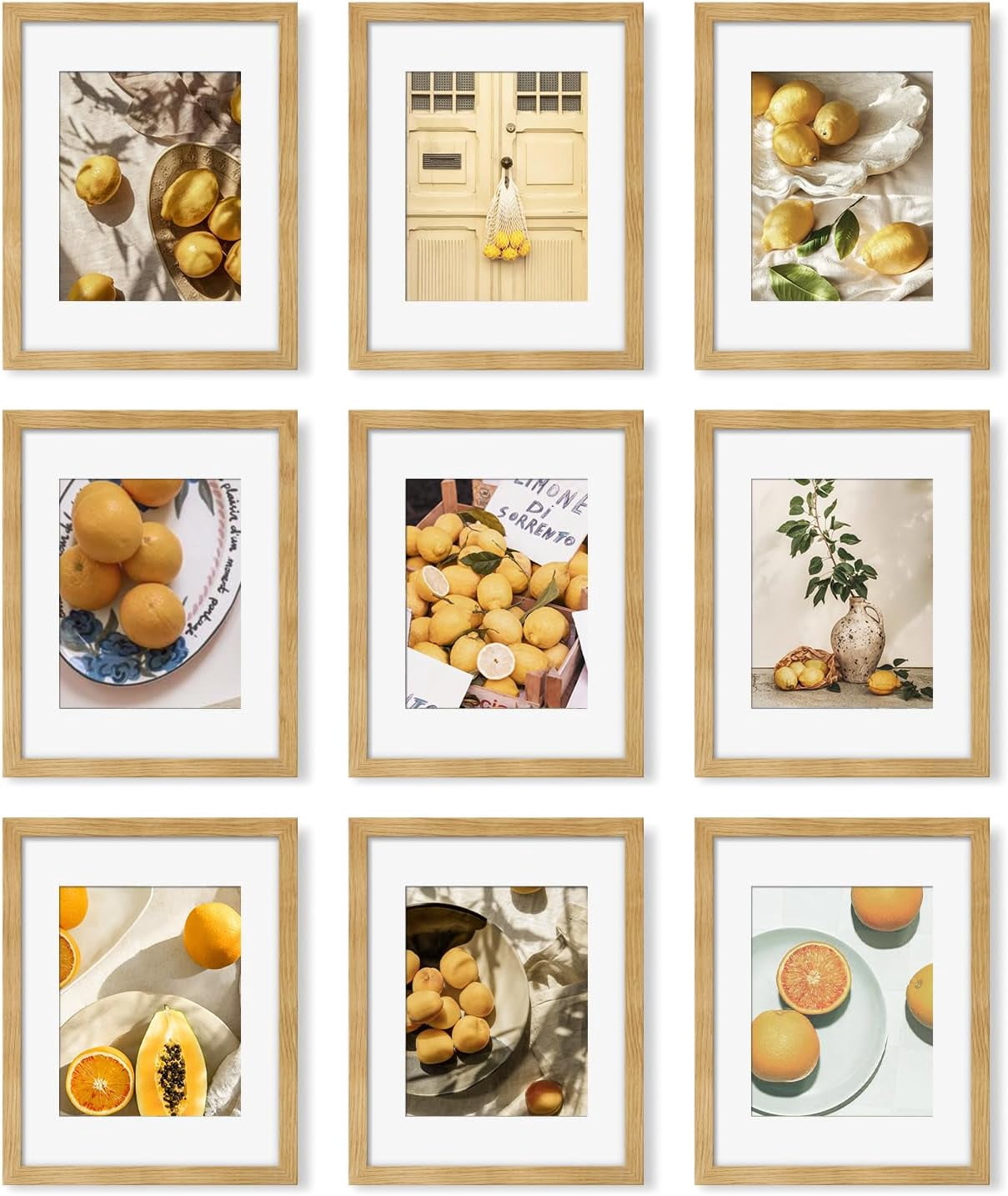 11x14 Picture Frame Set of 9, Photo Gallery Wall Frame Set, Display ...