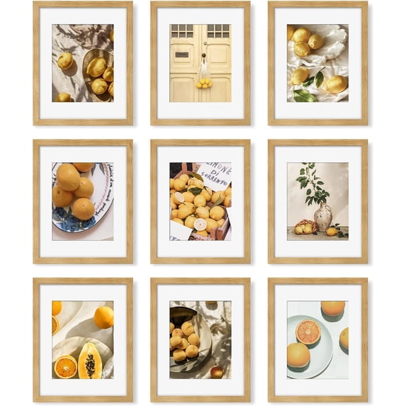 11x14 Picture Frame Set of 9, Photo Gallery Wall Frame Set, Display ...