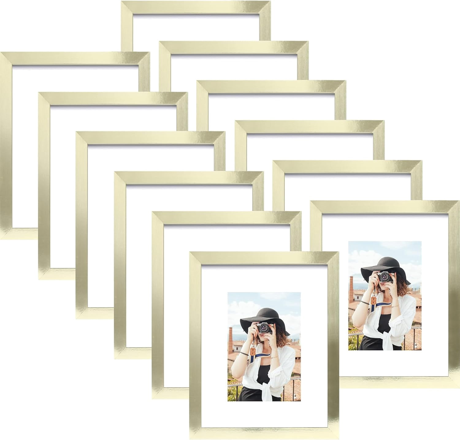 11x14 Picture Frame Set of 12, Display 8x10 with Mat or 11x14 Without ...