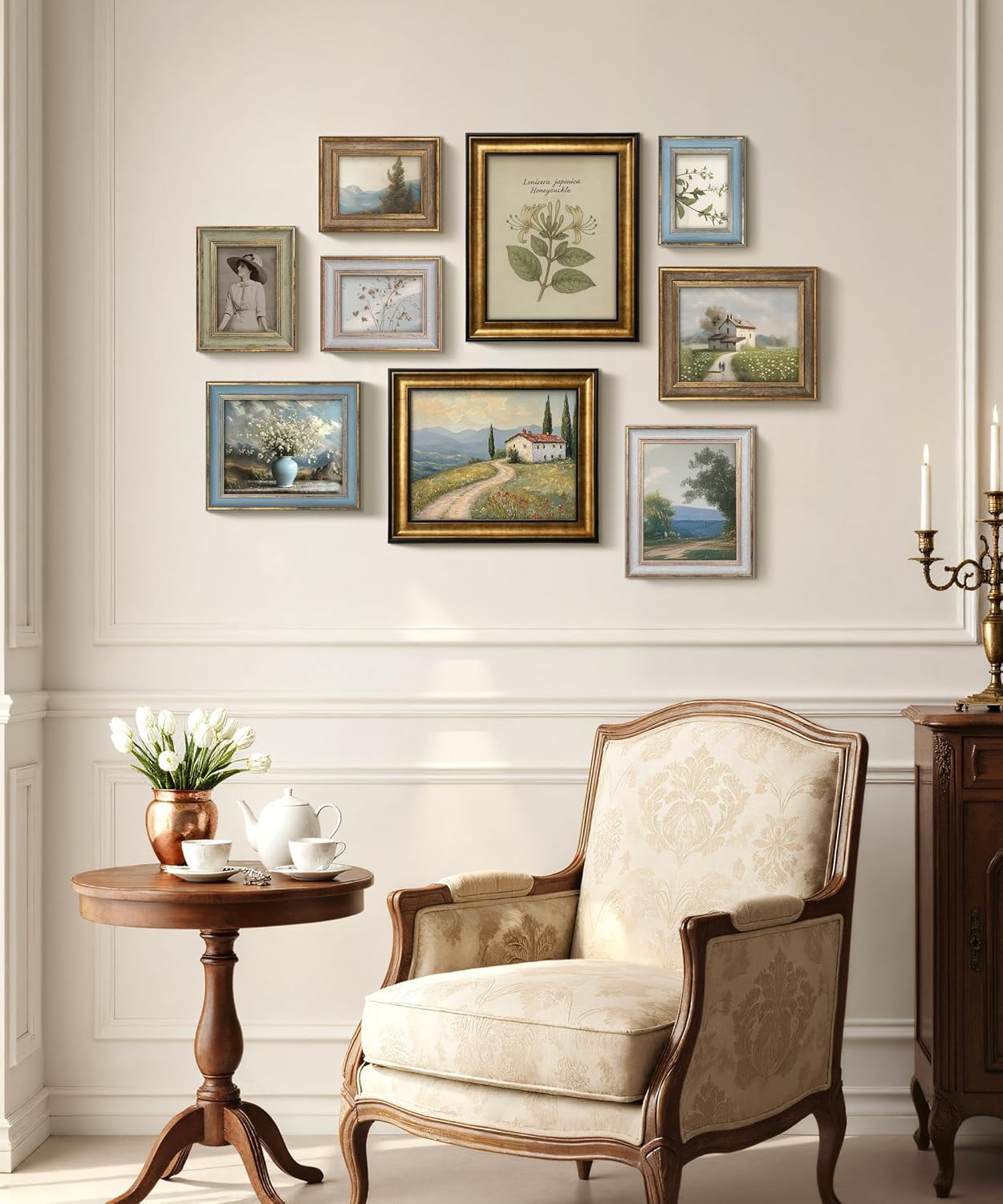 11x14 Picture Frame Set of 2 Black Gold Photo Frame Vintage Elegant ...