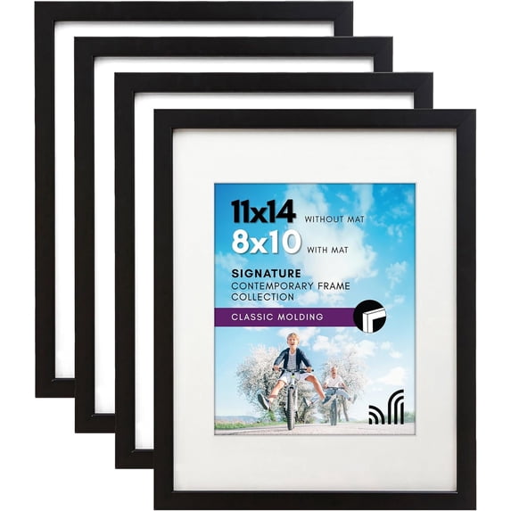 11x14 Picture Frame with Shatter-Resistant Glass - Set of 4 - Use as ...