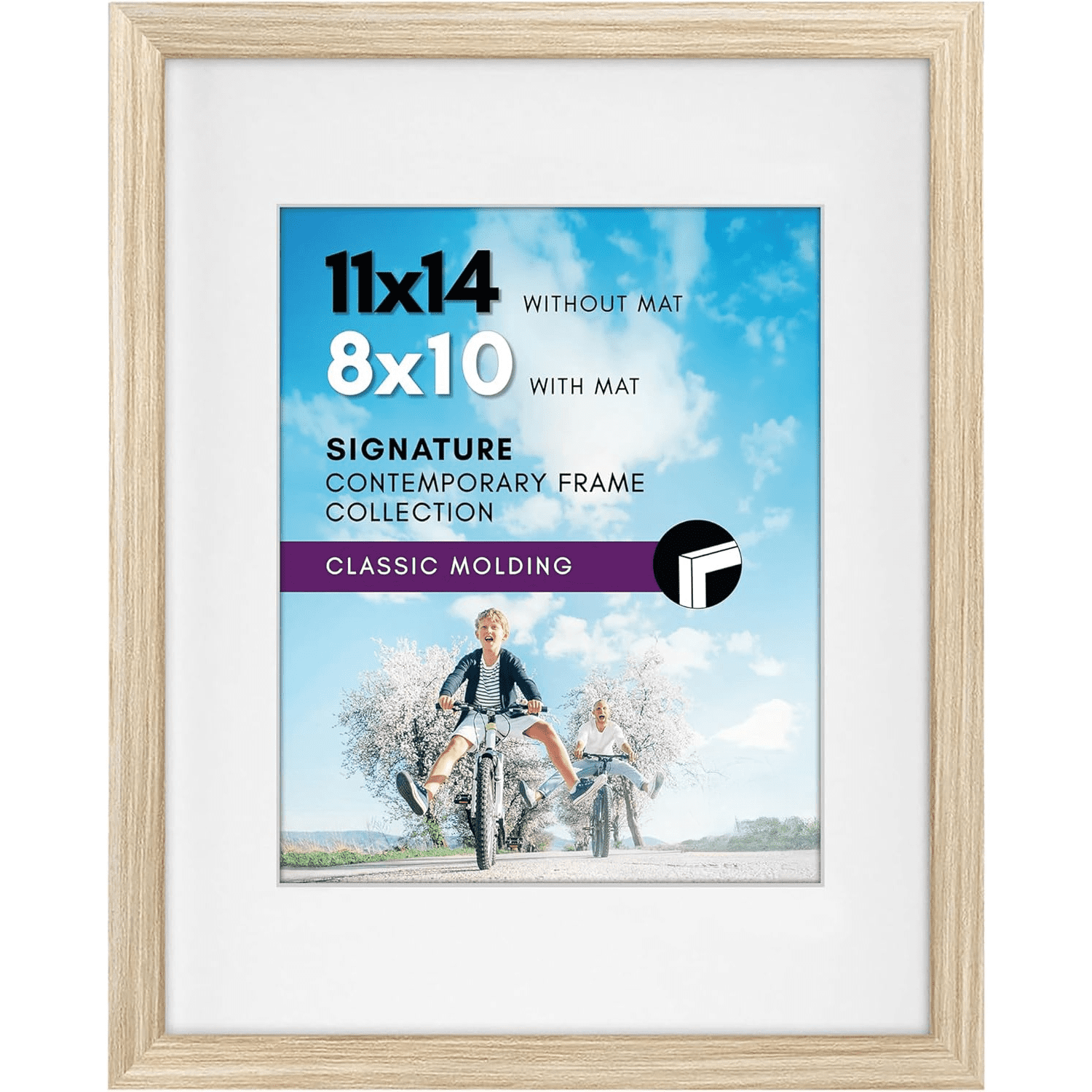 11x14 Picture Frame with Shatter-Resistant Glass - Use as 8x10 Frame ...