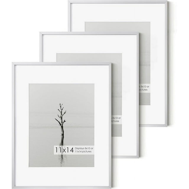 Fun Memories 3 Pack 11x14 Aluminum Metal Picture Frame, Display Photos ...