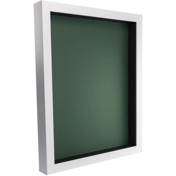 9x12 Shadow Box Frame White Wood | With a 3/4" Usable Display Depth ...