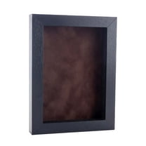 6x6 Shadow Box Frame Textured Black Wood | With a 3/4" Usable Display ...
