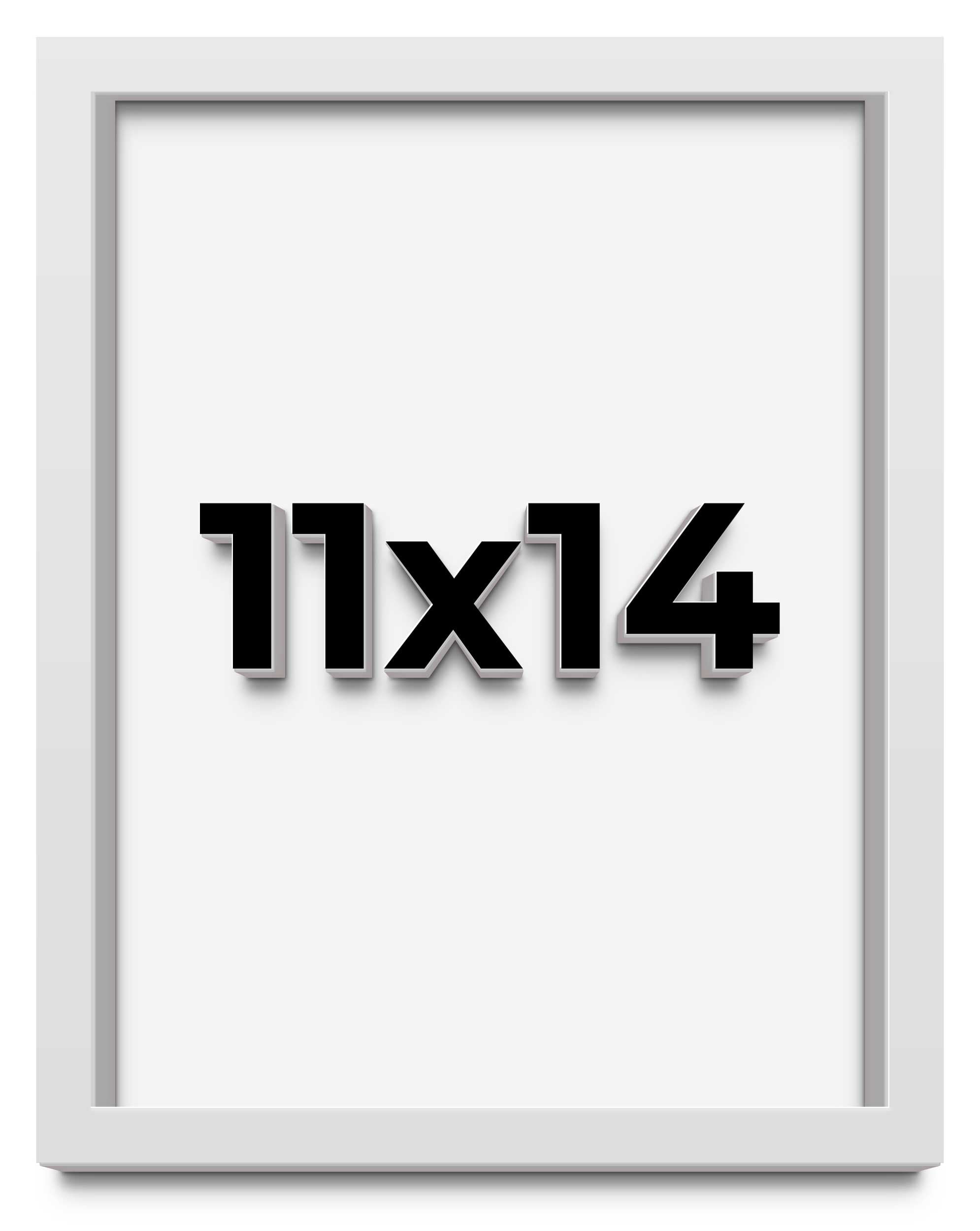 11x14 Shadow Box Frame White | 1 Inches Deep Real Wood Contemporary ...