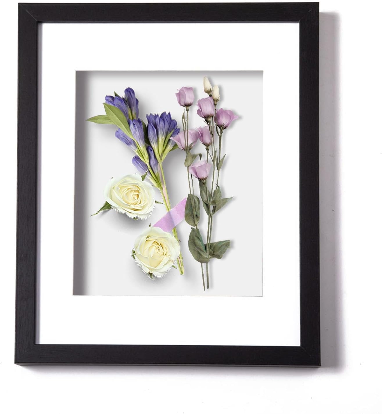 11x14 Shadow Box Frame Wood 3D Picture Frame with Glass Cover, Display ...