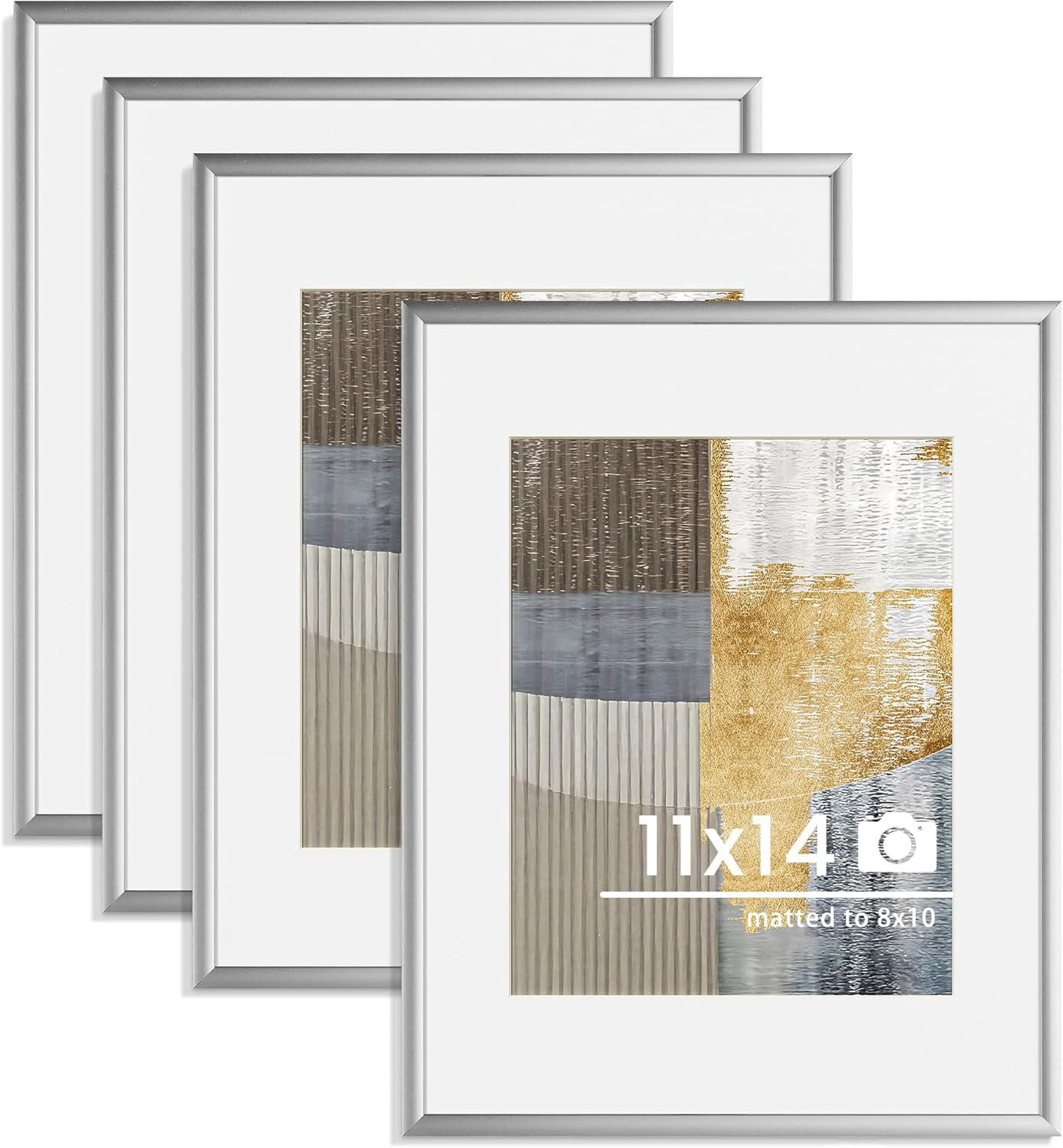 11x14 inch Metal Picture Frame - 11 x 14 Thin Aluminum Photo Frames ...
