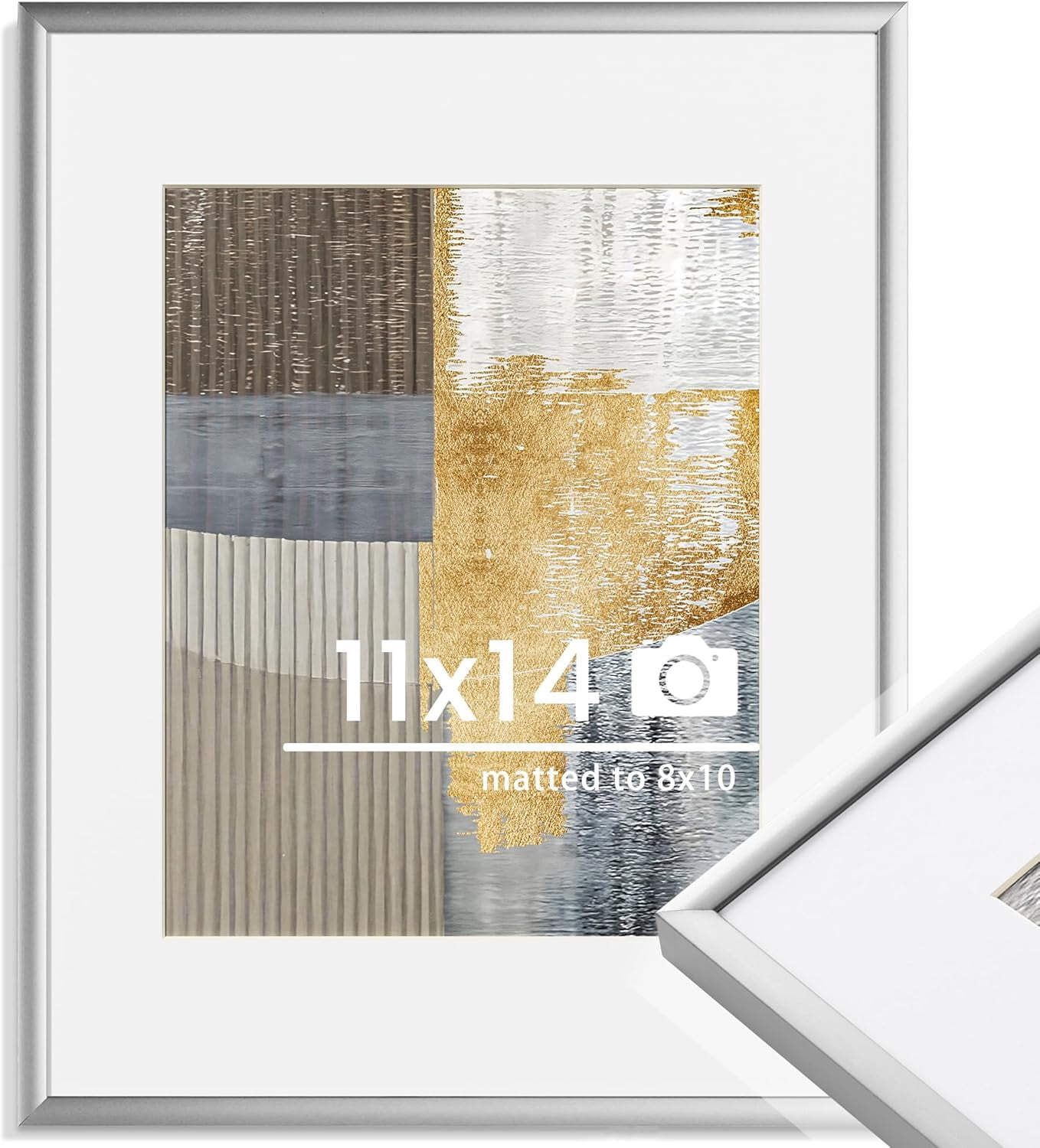11x14 inch Metal Picture Frame - 11 x 14 Thin Aluminum Photo Frames ...