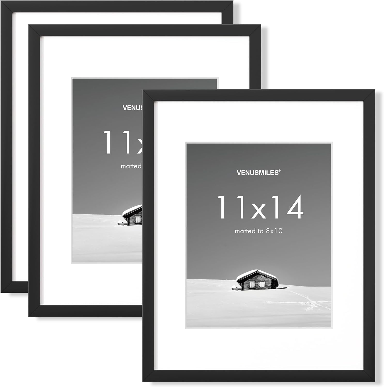 11x14 inch Picture Frame, 11x14 Photo Frames with 8x10 Removable Mat ...