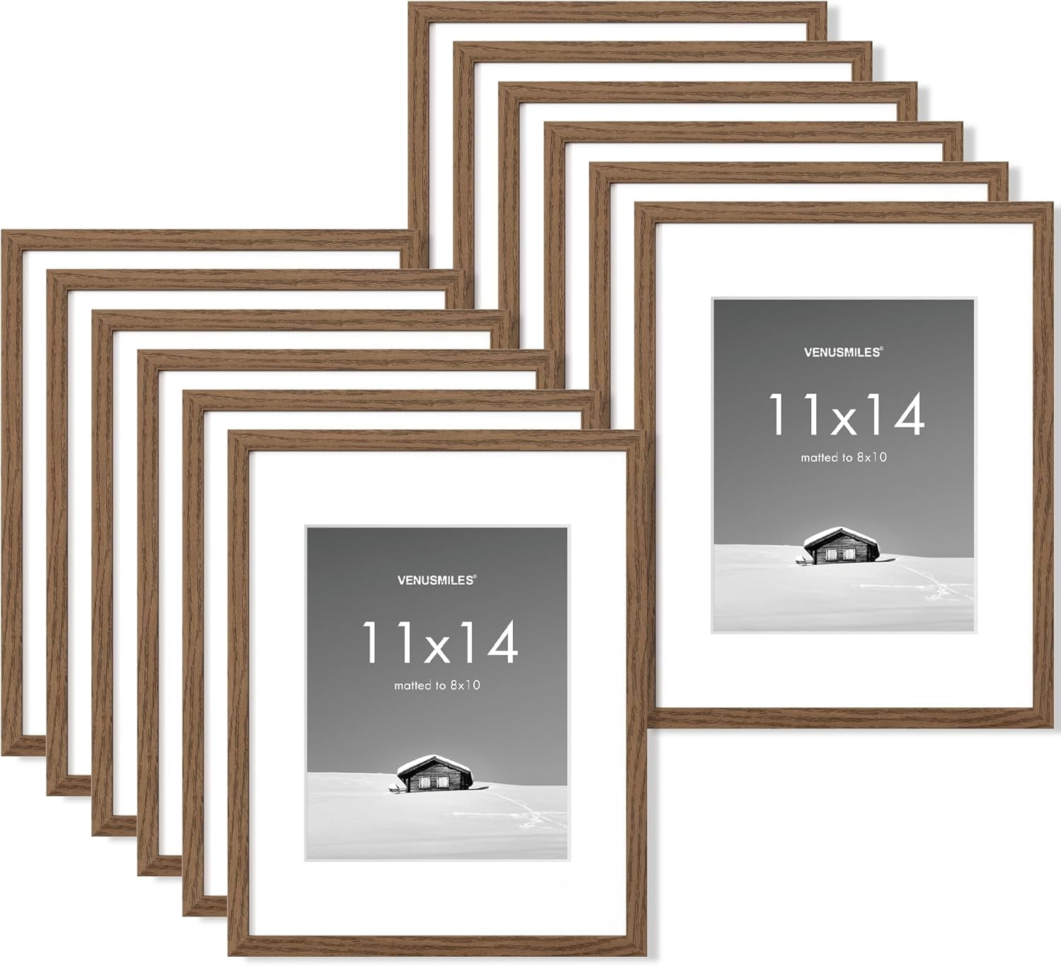11x14 inch Picture Frame, 11x14 Photo Frames with 8x10 Removable Mat ...