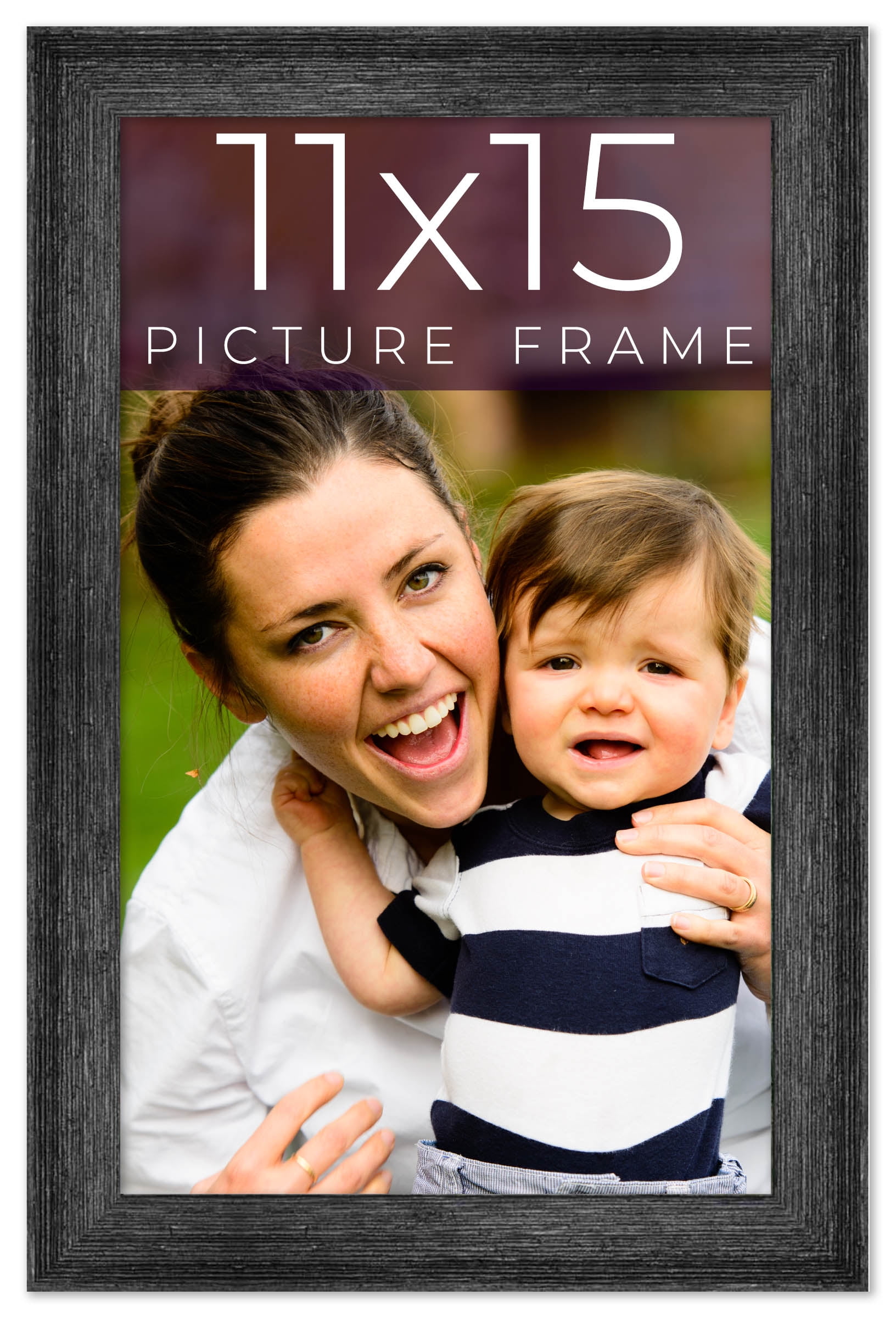 11x15 Frame Black Real Wood Picture Frame Width 1.5 inches | Interior ...