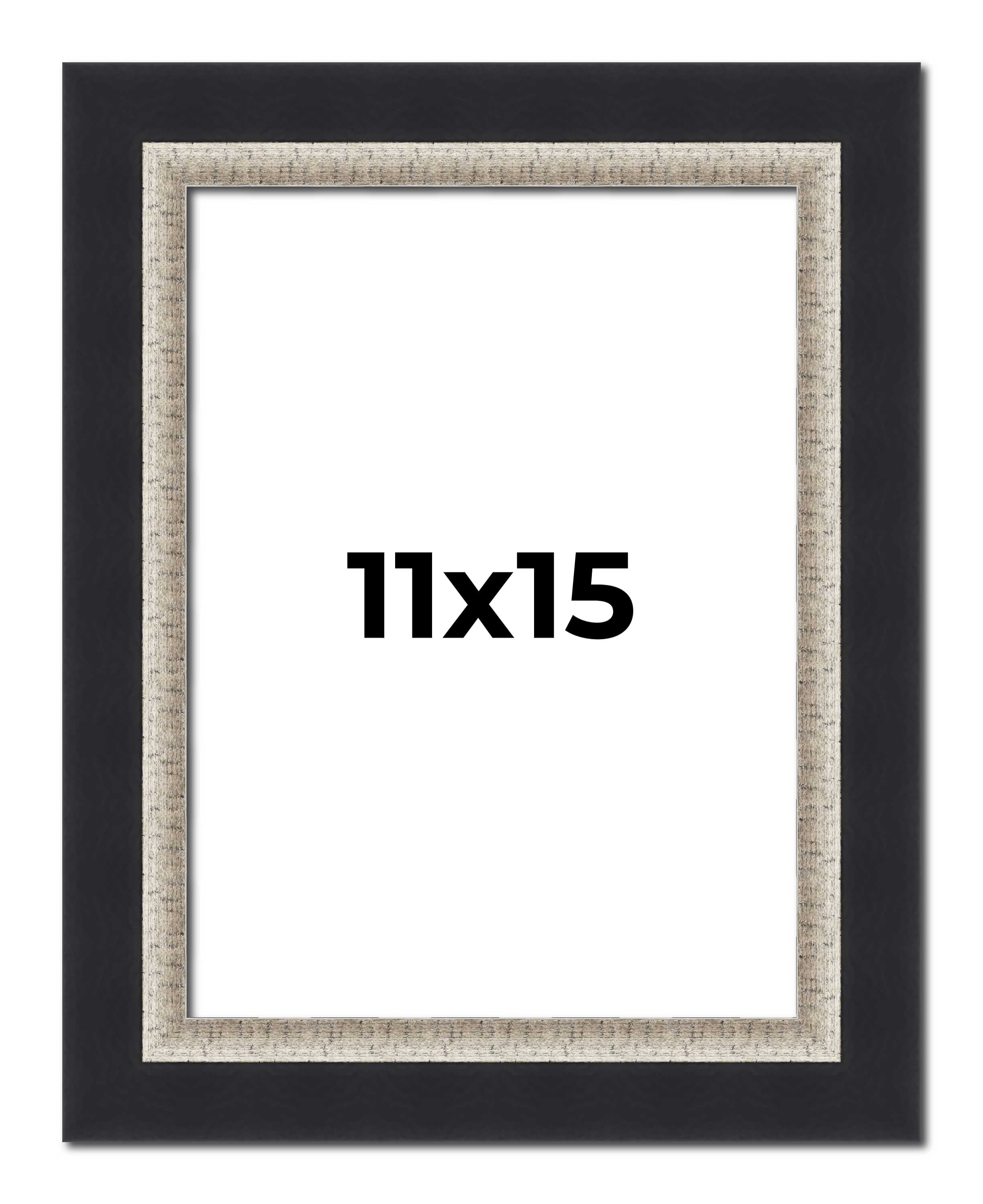11x15 Frame Black Real Wood Picture Frame Width 2.25 Inches | Interior ...