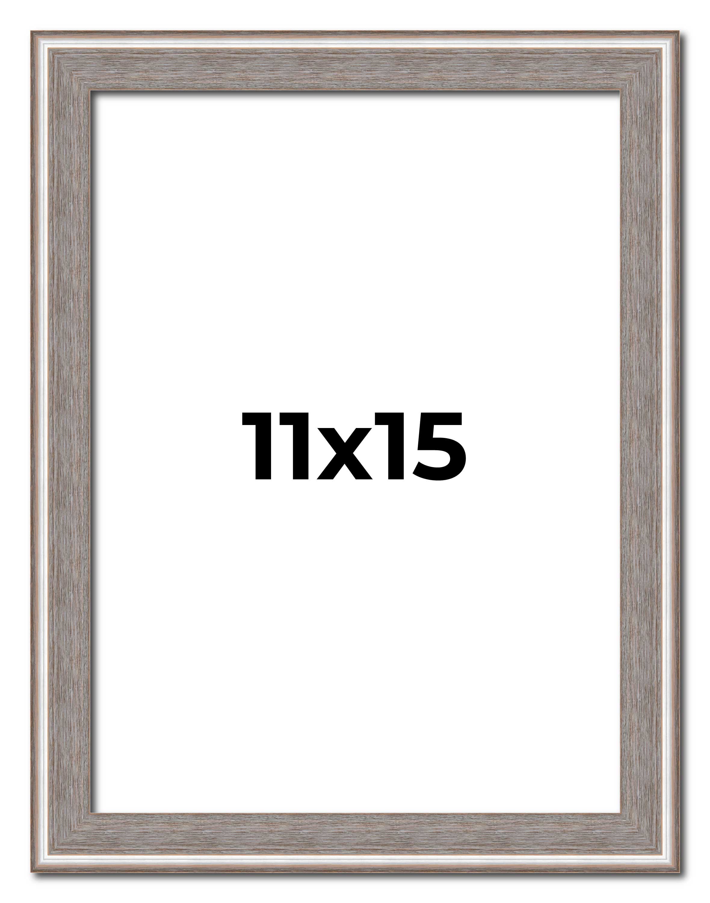 11x15 Frame Grey Real Wood Picture Frame Width 1.25 inches | Interior ...