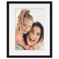 11x15 Frame with Mat - Black 13x17 Frame Wood Made to Display Print or ...