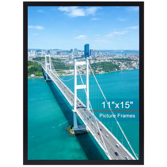 11x15 Picture Frame, Black 11 by 15 Photo Frame for Wall Gallery ...