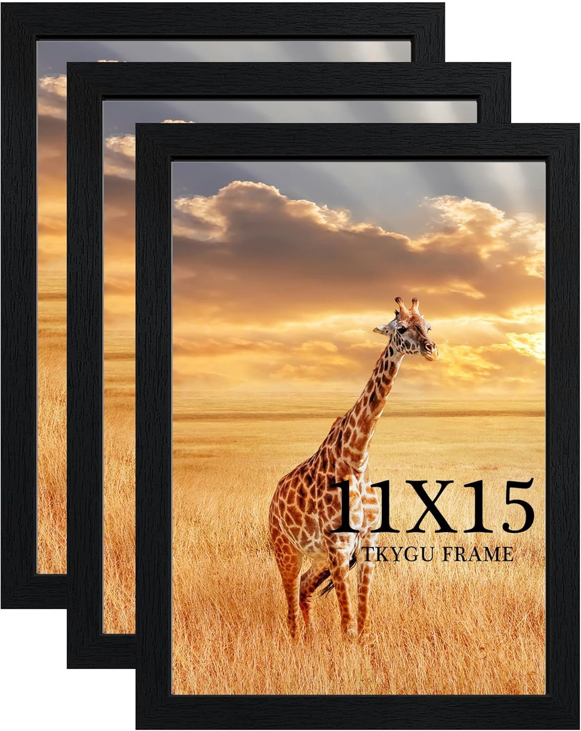11x15 Picture Frame Set of 3,Wooden Wall Gallery Poster Photo frame ...
