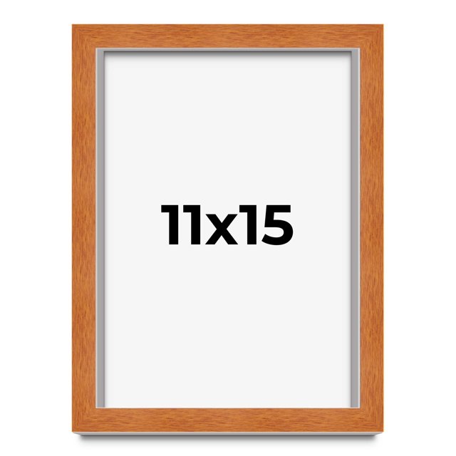 11x15 Shadow Box Frame Brown | 0.875 Inches Deep Real Wood Contemporary ...