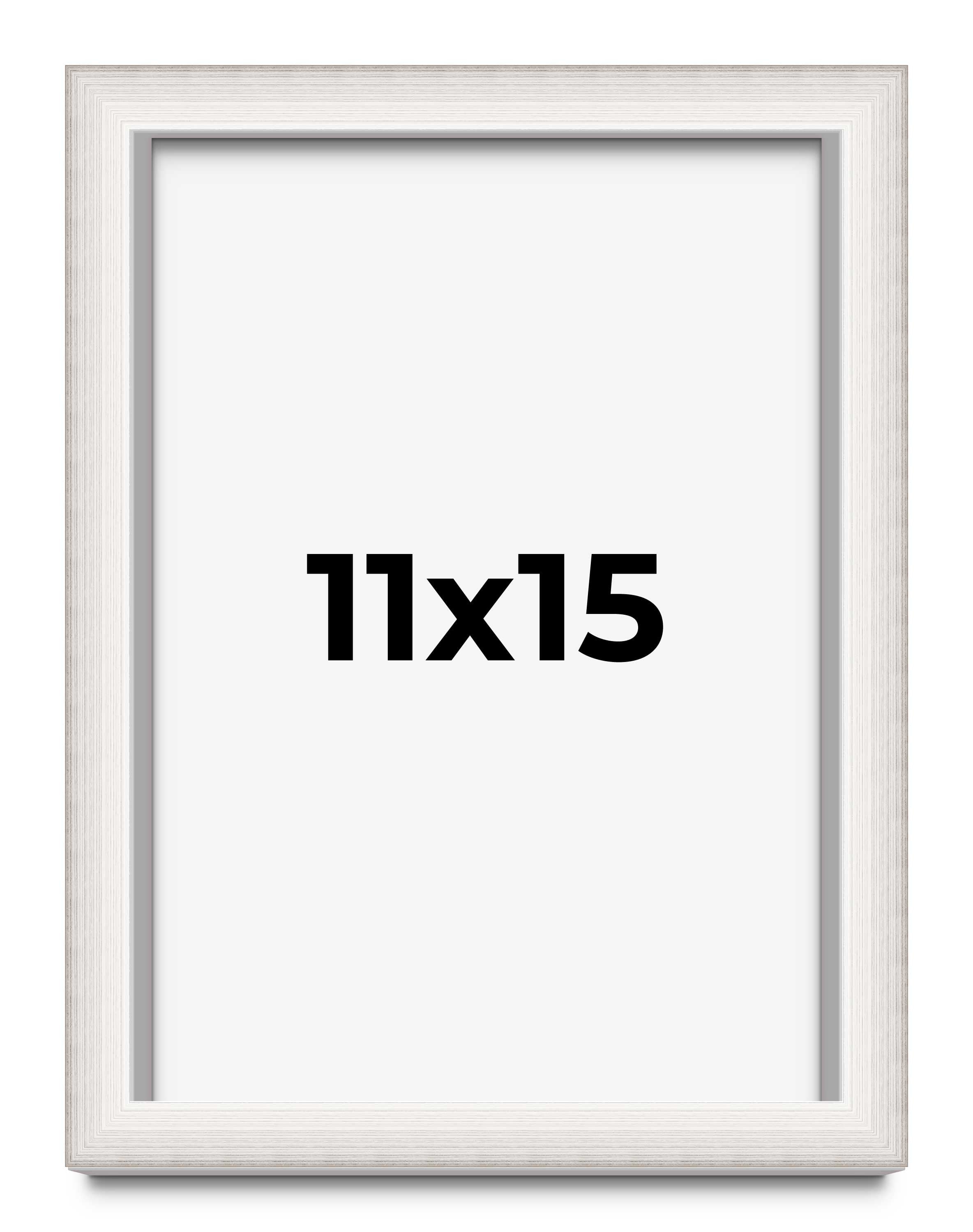 11x15 Shadow Box Silver Brushed Striped Display Frame | 1.625 Inches ...