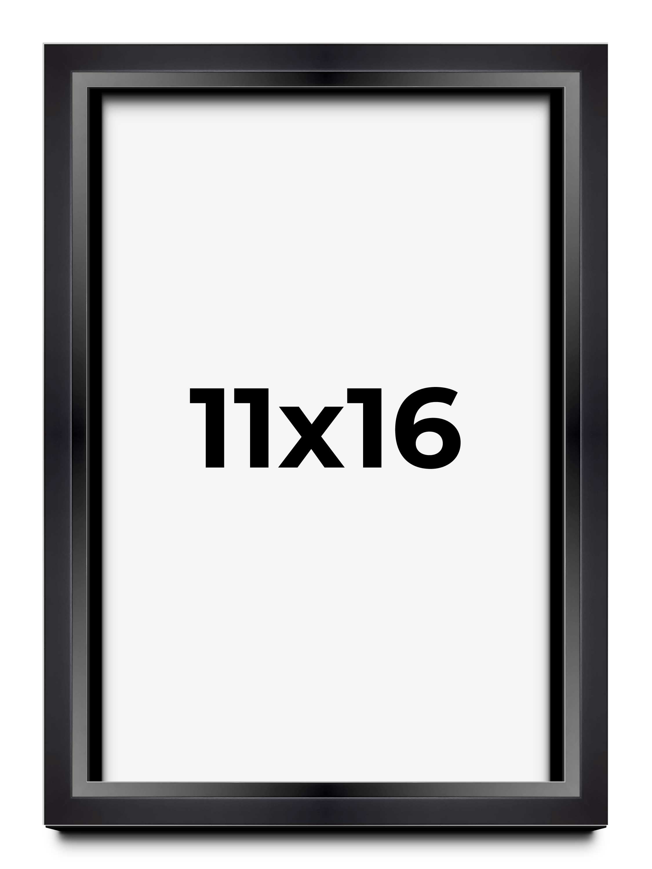 11x16 Black Shadowbox Frame - Interior Size 11x16 by 1.5 Inches - Made ...