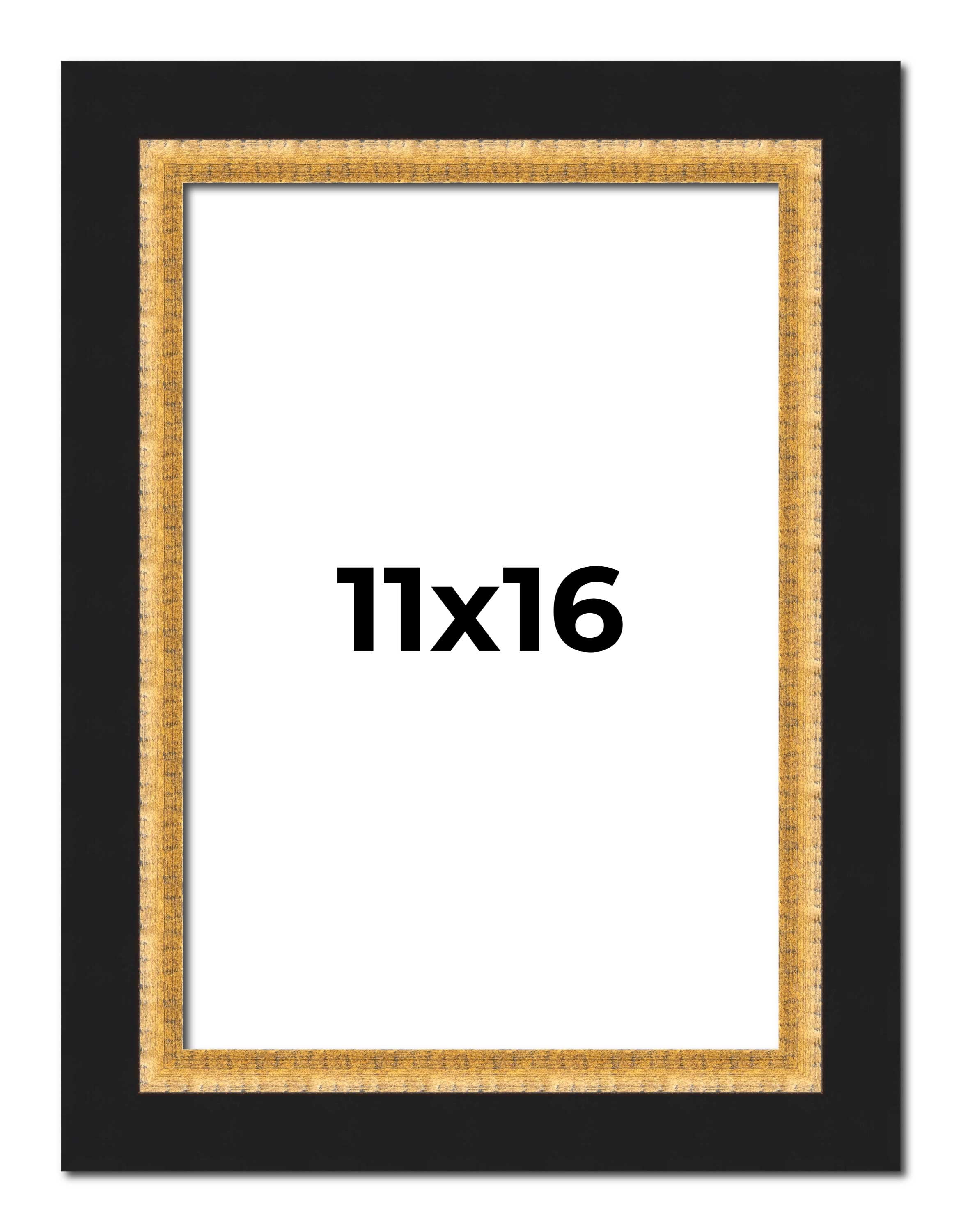 11x16 Frame Gold Real Wood Picture Frame Width 2.25 Inches | Interior ...