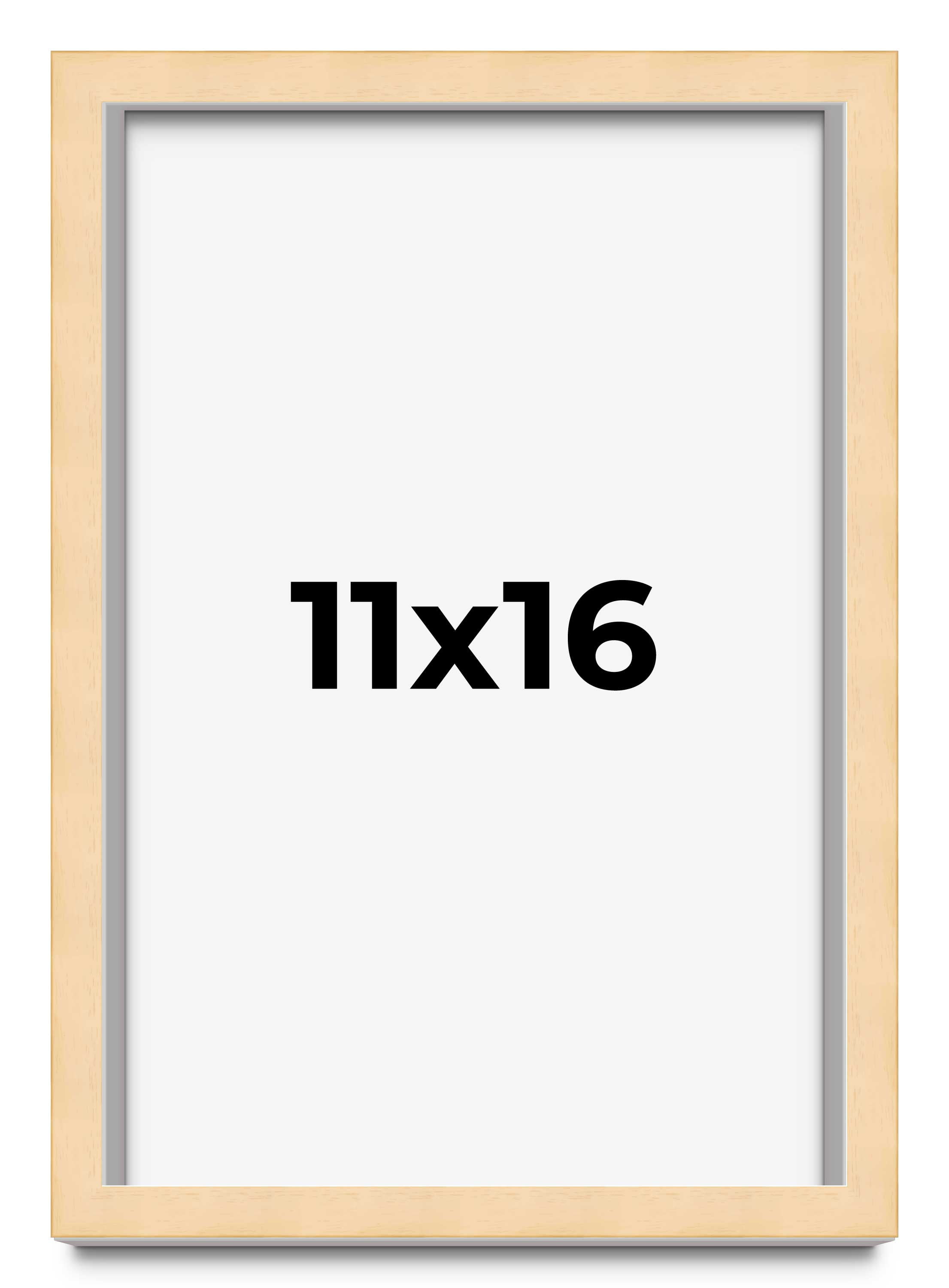 11x16 Frame Natural Wood Picture Frame | 0.75 Inch Moulding Width ...